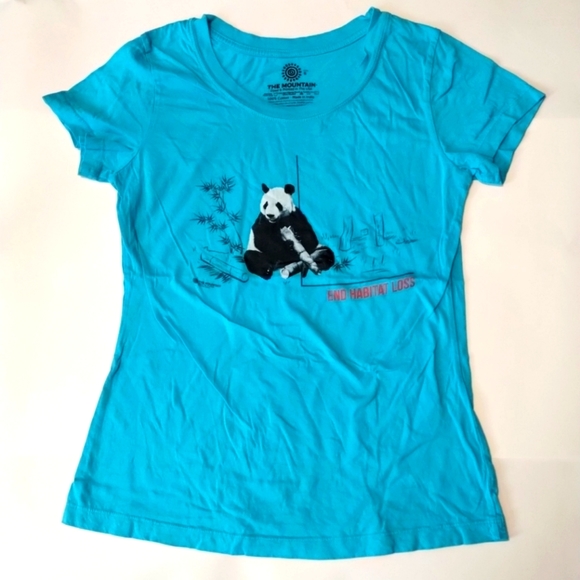 The Mountain | Tops | Ladies Small Panda Bear Tshirt Tee Teal Aqua Blue ...